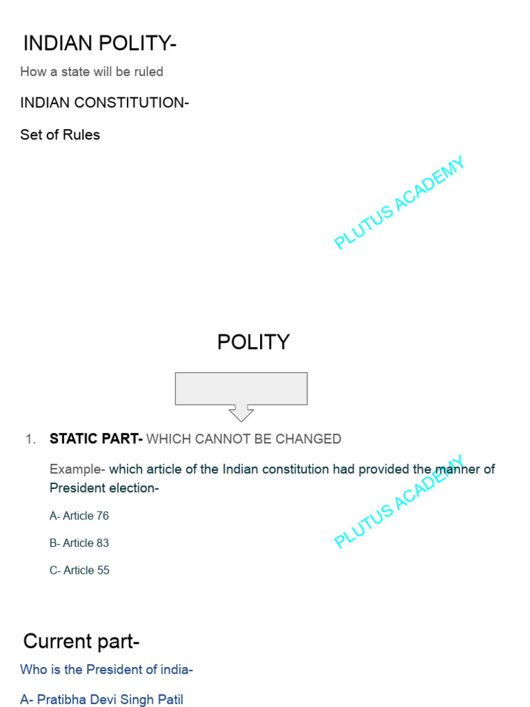 Polity | PDF | Government Of India | Government