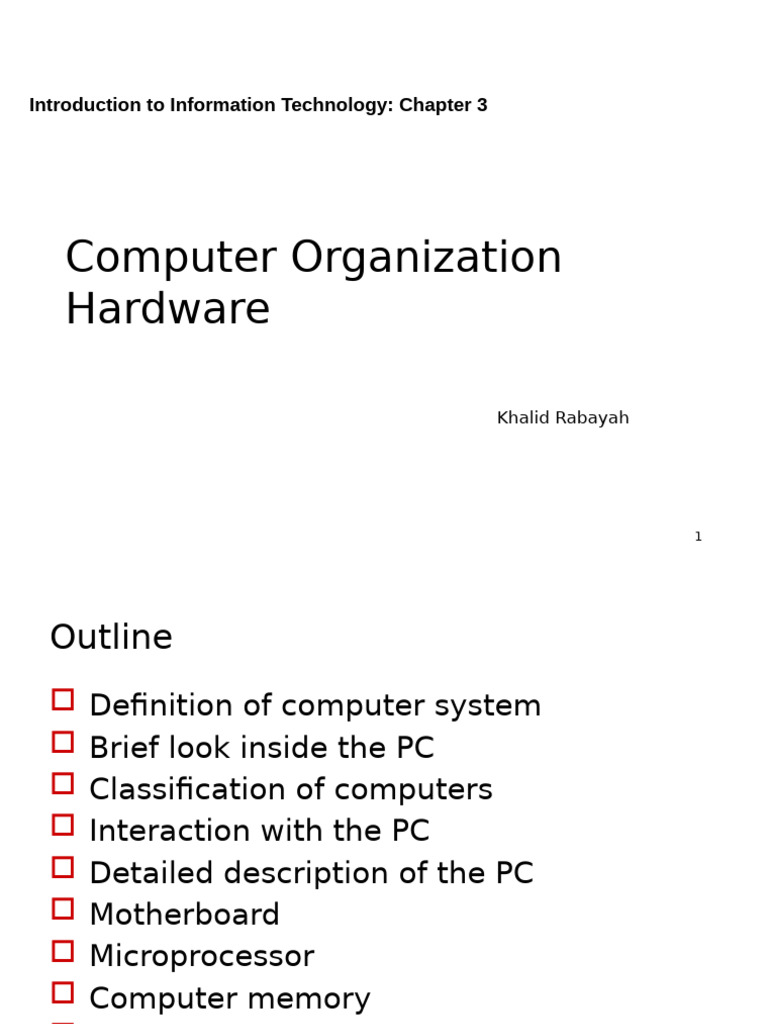 Ch3 Computer Architecture | PDF | Random Access Memory | Central Processing Unit