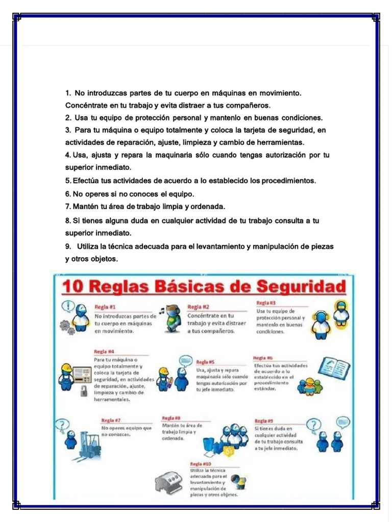 Reglas Básicas de Seguridad-1 | PDF | Crecimiento personal y ...