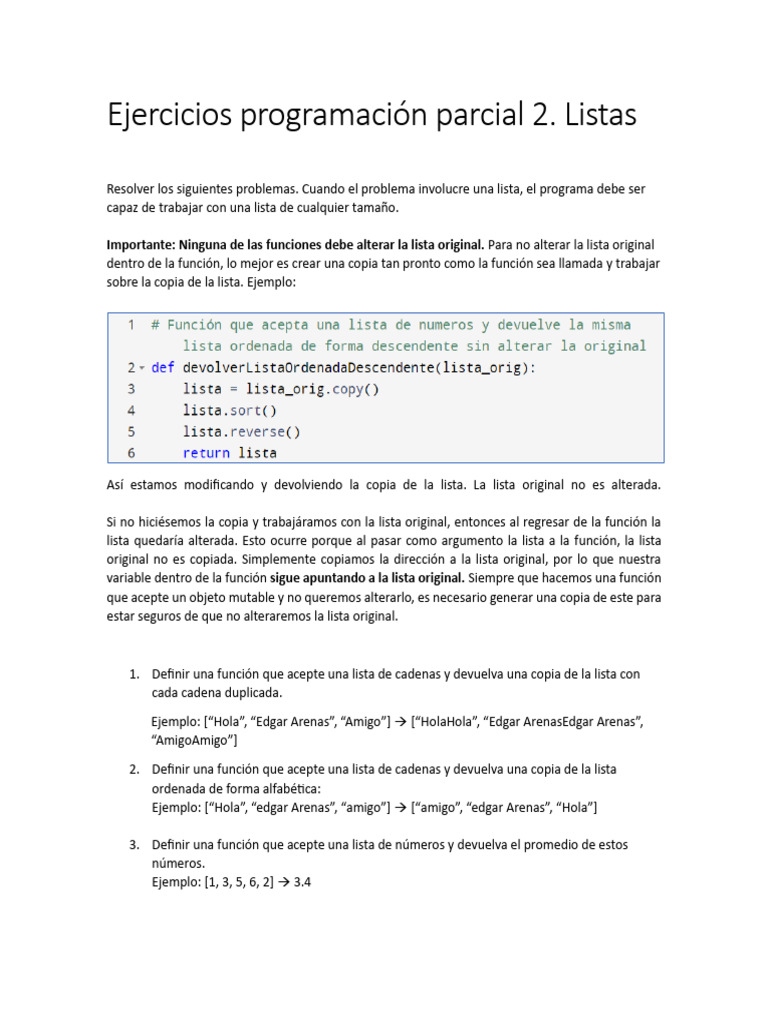 Ejercicios de Programación | PDF | Función (Matemáticas) | Programación de computadoras