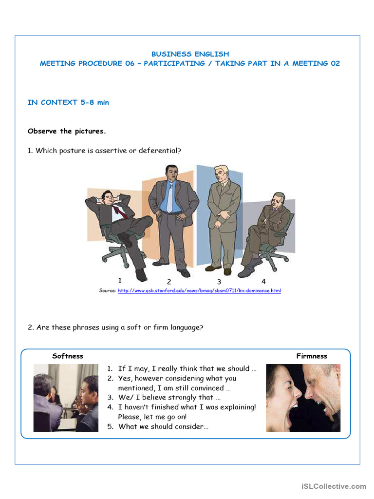Participating in A Meeting LESSON | PDF | Career & Growth