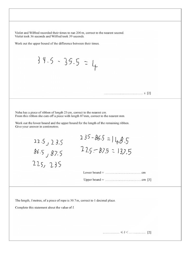 Unit-13-Understanding Measurement - BOUNDS - End Of topic | PDF