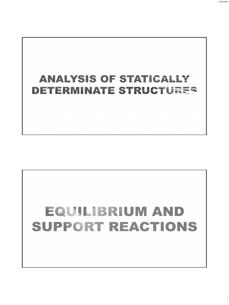 02 Static Determinacy and Stability Handout | PDF | Truss | Force