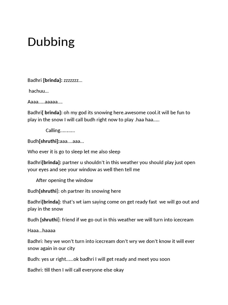 Dubbing | PDF