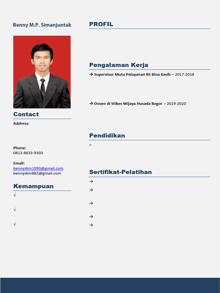 CV-Benny M.P. Simanjuntak New | PDF | Bisnis