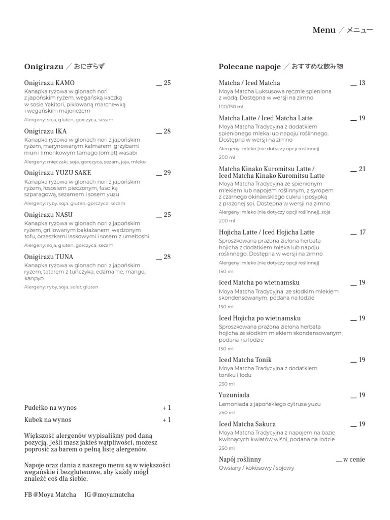 Moya Menu 10 - 2024 PL | PDF