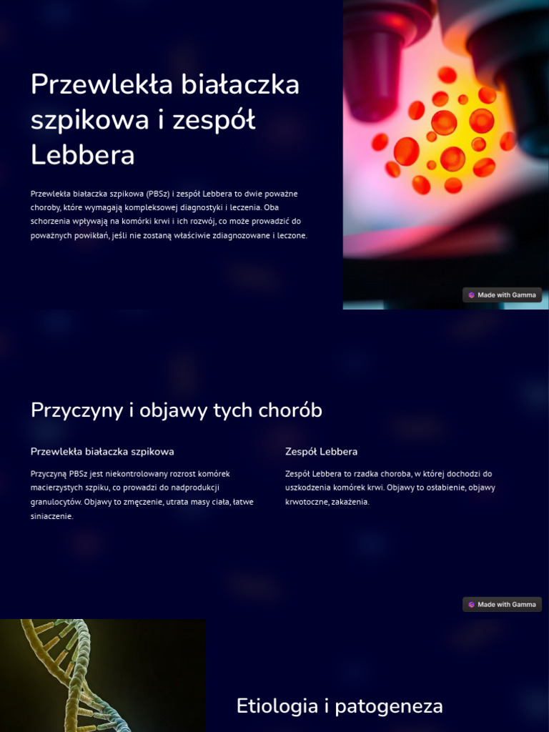 Przewlekla Bialaczka Szpikowa I Zespol Lebbera | PDF