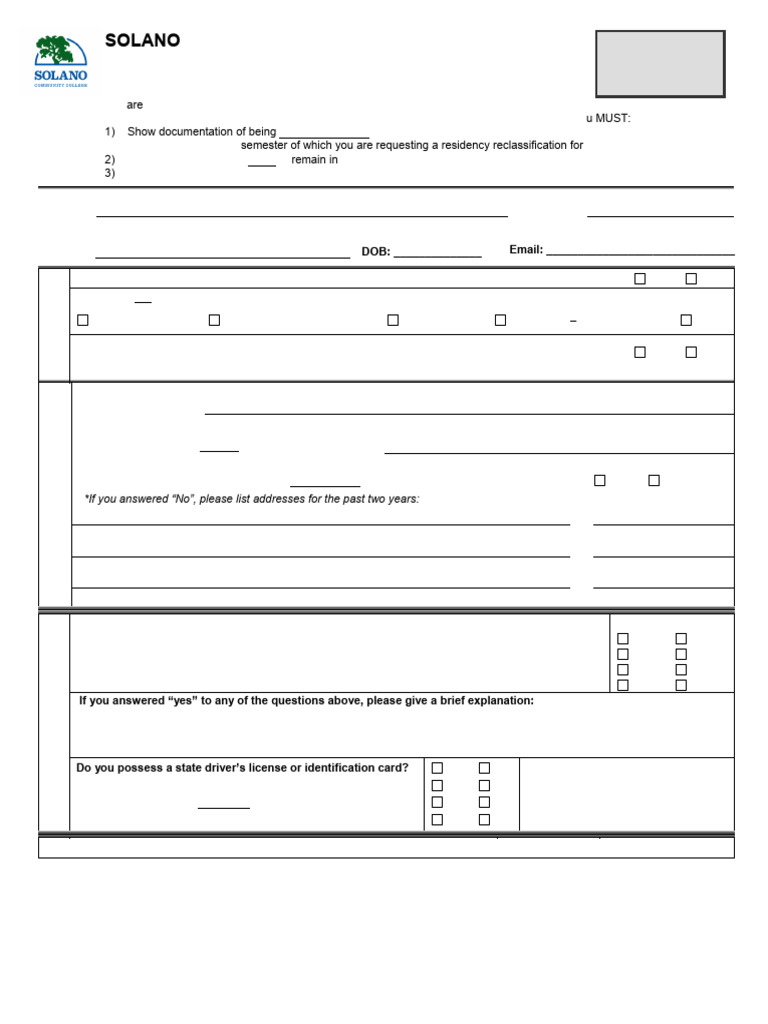 Supplemental CAResidency Form | PDF | Credential