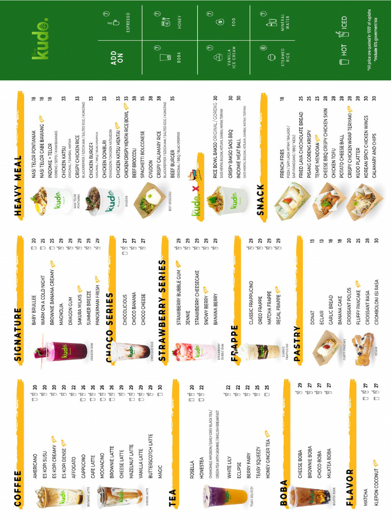 Menu Kudo | PDF