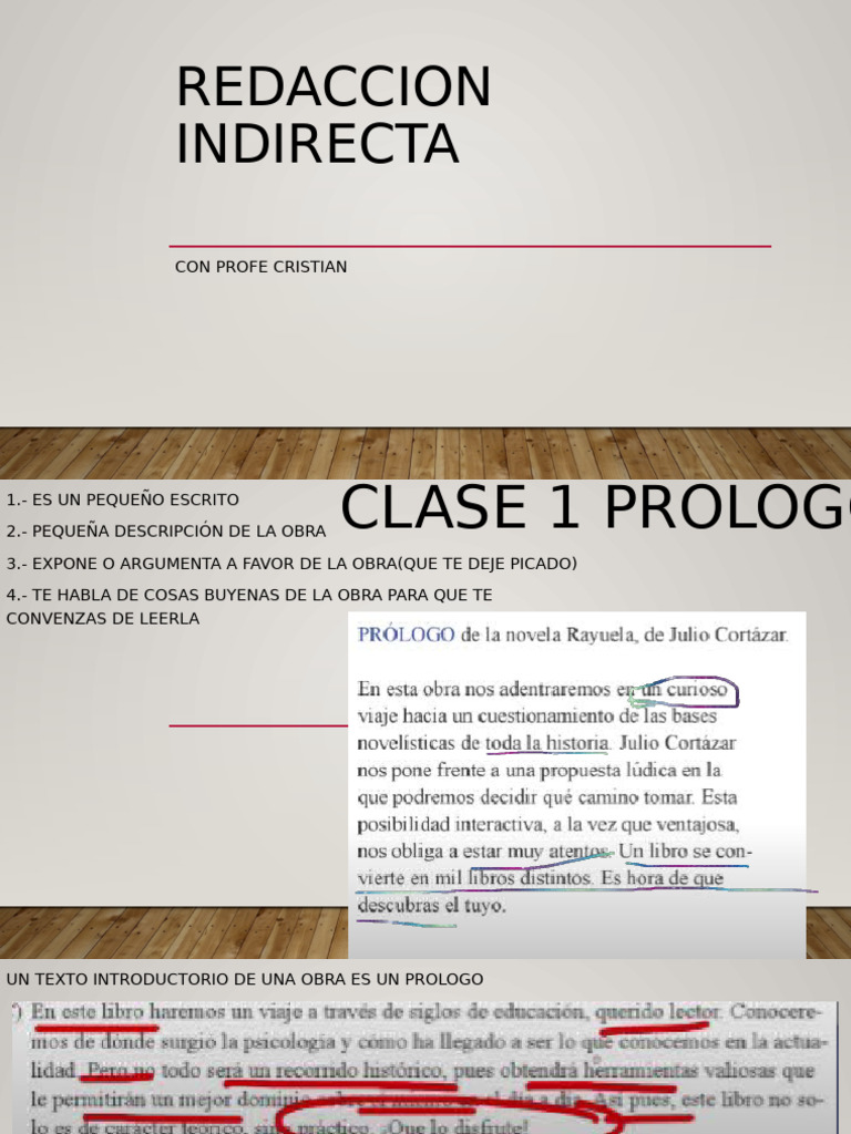 Redaccion Indirecta EXANII | PDF | Plural | Verbo