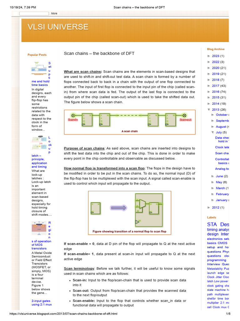 Scan Chains in DFT Explained | PDF | Logic Gate | Mosfet
