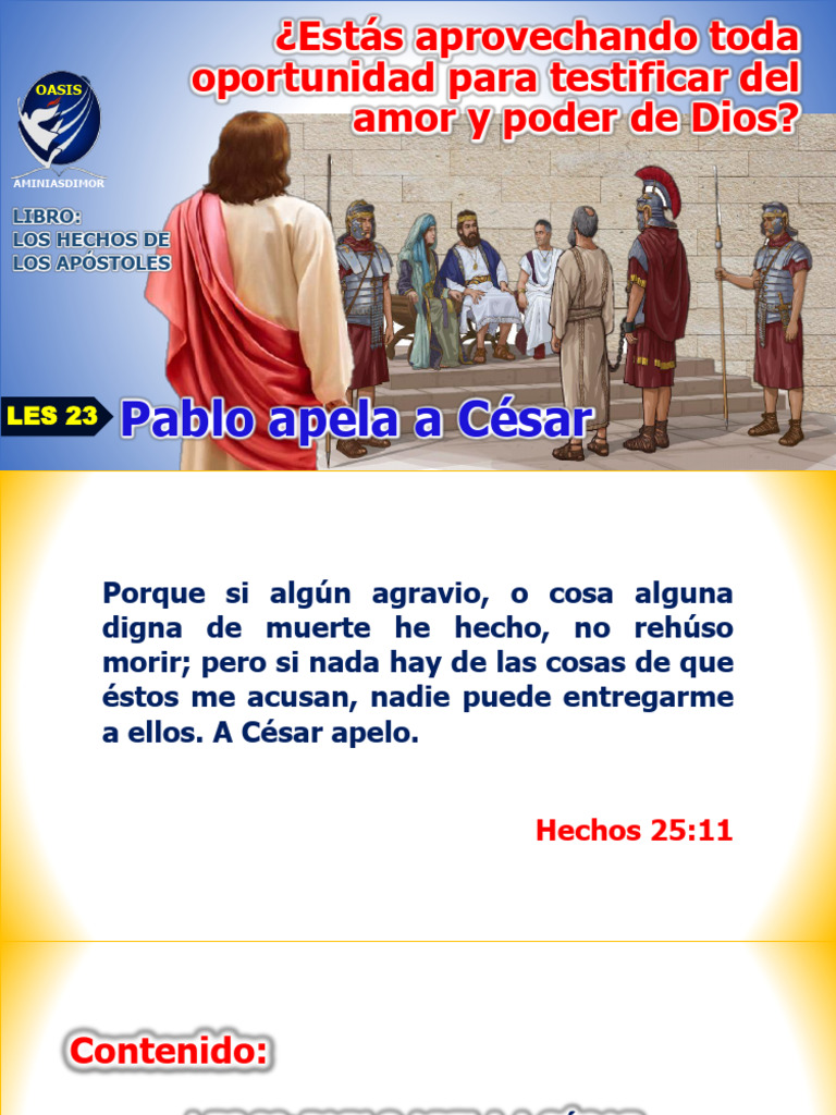 Pablo Apela a César: Hechos 25 Análisis | PDF | Pablo el apóstol | Jesús