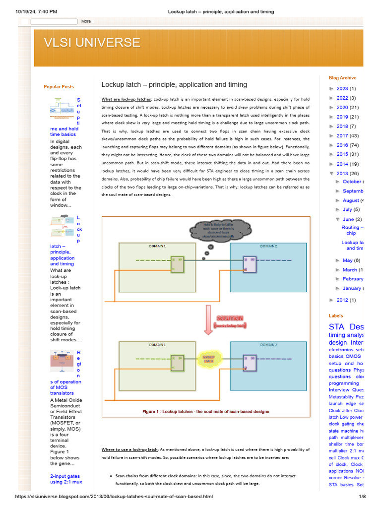 Lockup Latch - Principle, Application and Timing - 3 | PDF | Logic Gate | Mosfet