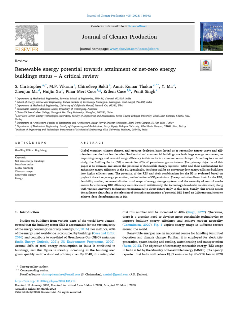 J Cleaner Production 2023 v405 136942 | PDF | Photovoltaics | Renewable Energy