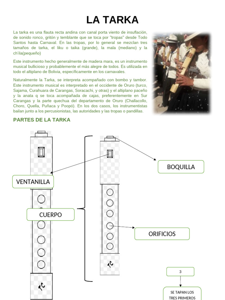 Partes y Notas de la Tarka | PDF | Instrumentos de viento de madera ...