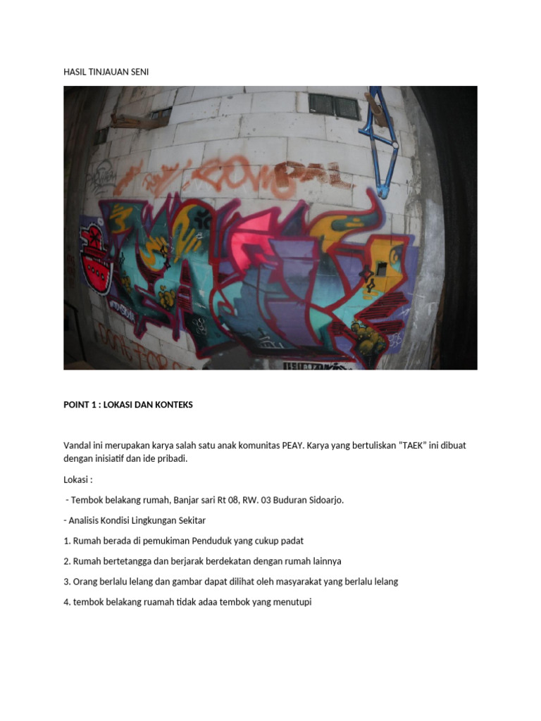 HASIL TINJAUAN SENI URBAN | PDF