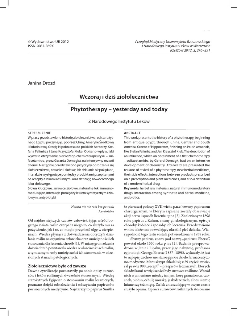 Wczoraj I Dzi Zio Olecznictwa | PDF