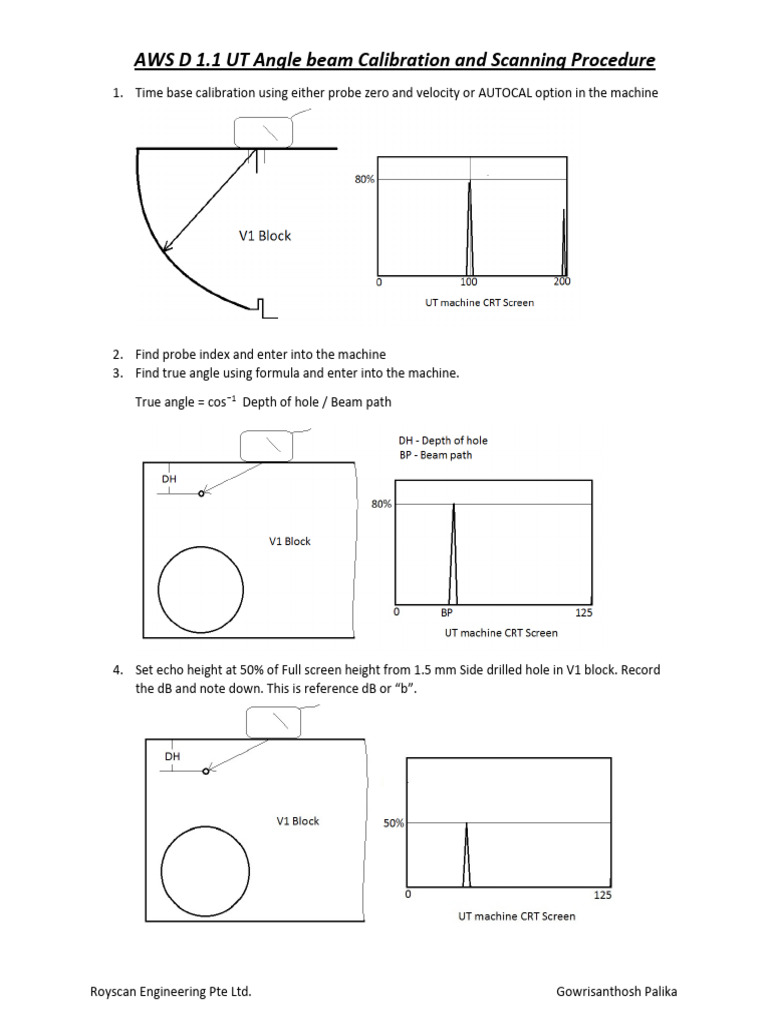 AWS D1.1 UT Calibration Procedure | PDF | Computers | Technology ...
