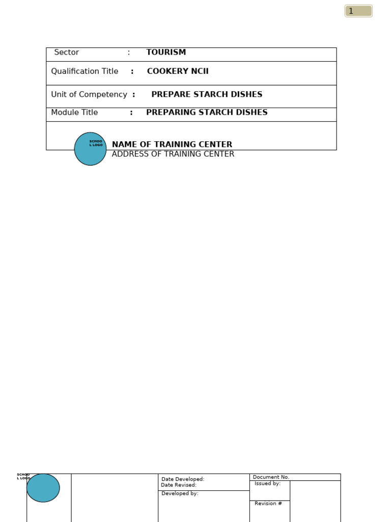 Cookery NCII: Preparing Starch Dishes | PDF | Hors D'oeuvre | Occupational Safety And Health