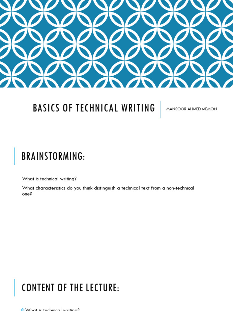 Basics of Technical Writing | PDF | Writing | Human Communication