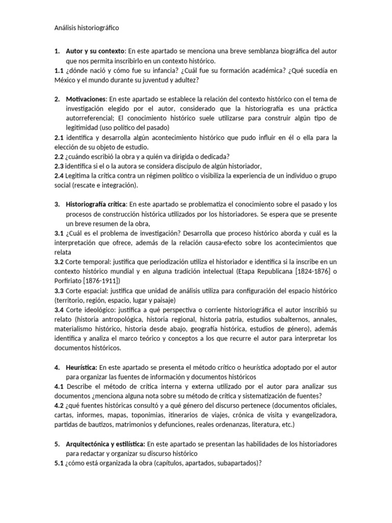 Análisis Historiográfico | PDF | Historiografía | Historiador