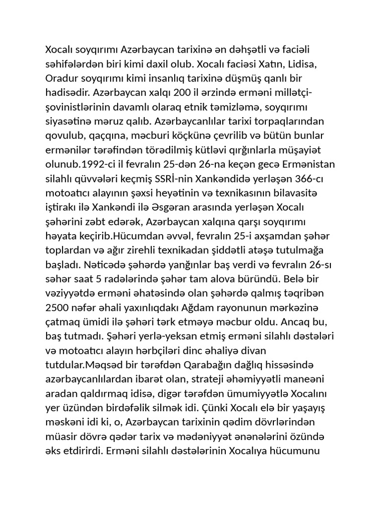Xocali | PDF