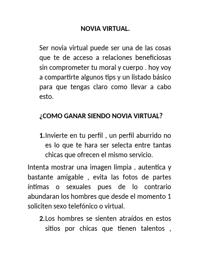Apps y Sitios Novia Virtual | PDF