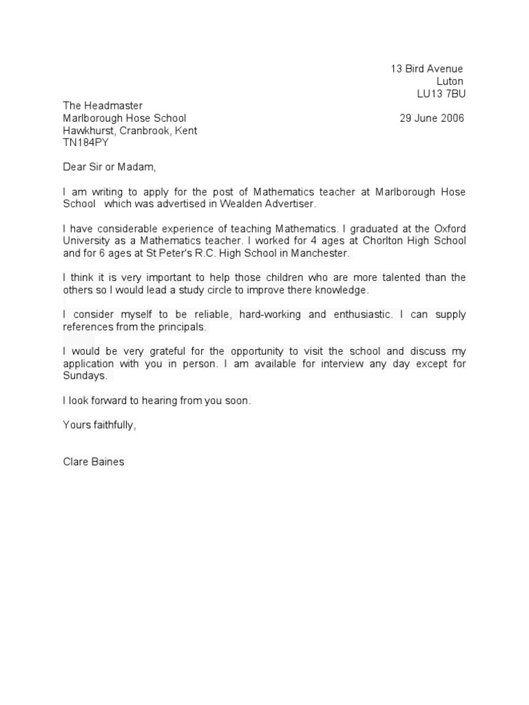 TELC Test Letter Writing 1