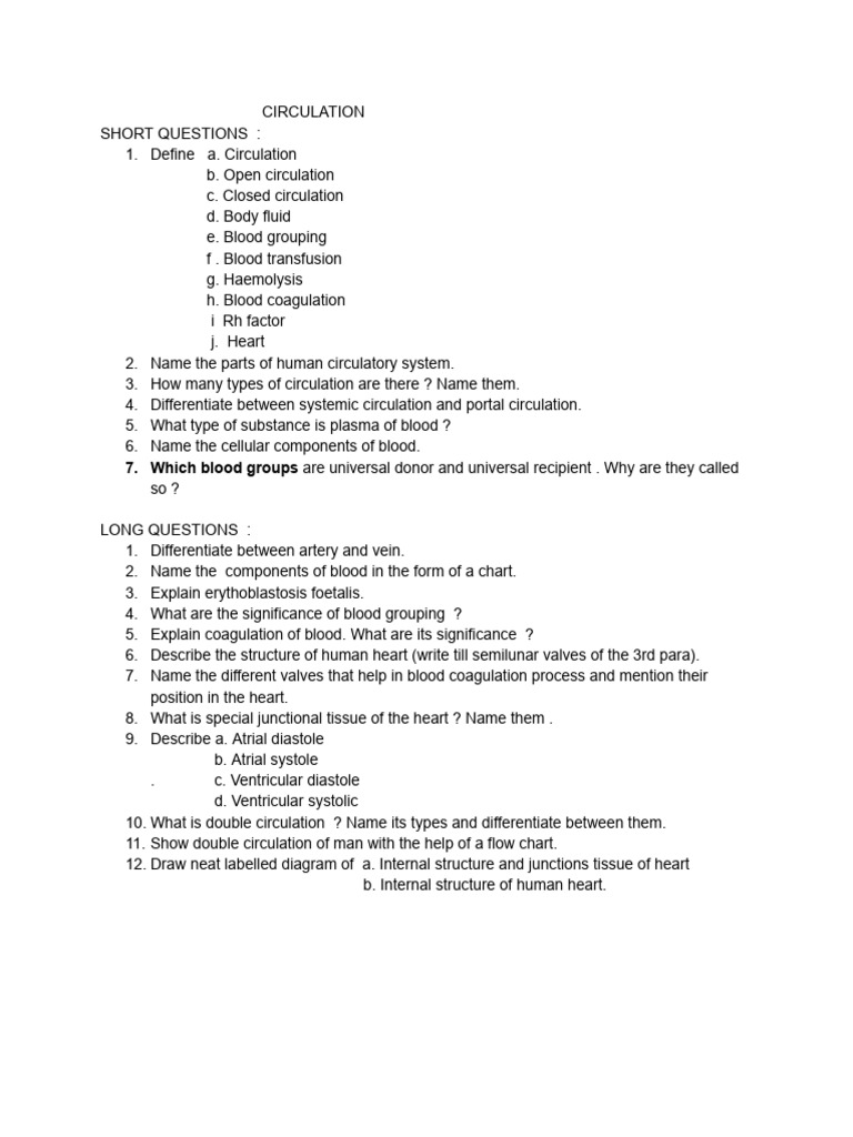 Circulation IX-1 | PDF