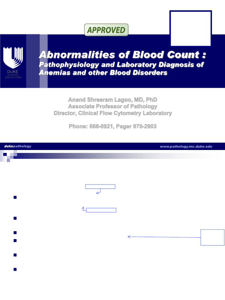 05.18.1 Abnormalities of Blood Count Final | PDF | Anemia | Vitamin B12