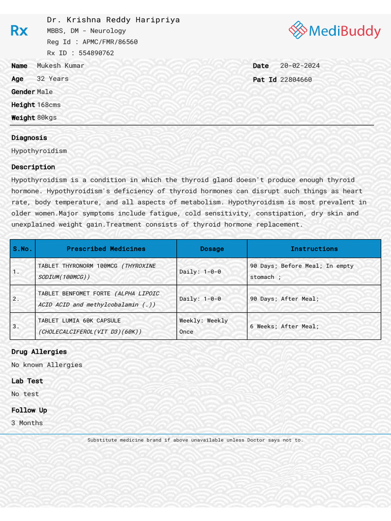 Dr. Krishna Reddy Haripriya: Name Age Gender Height Weight Date Pat Id ...