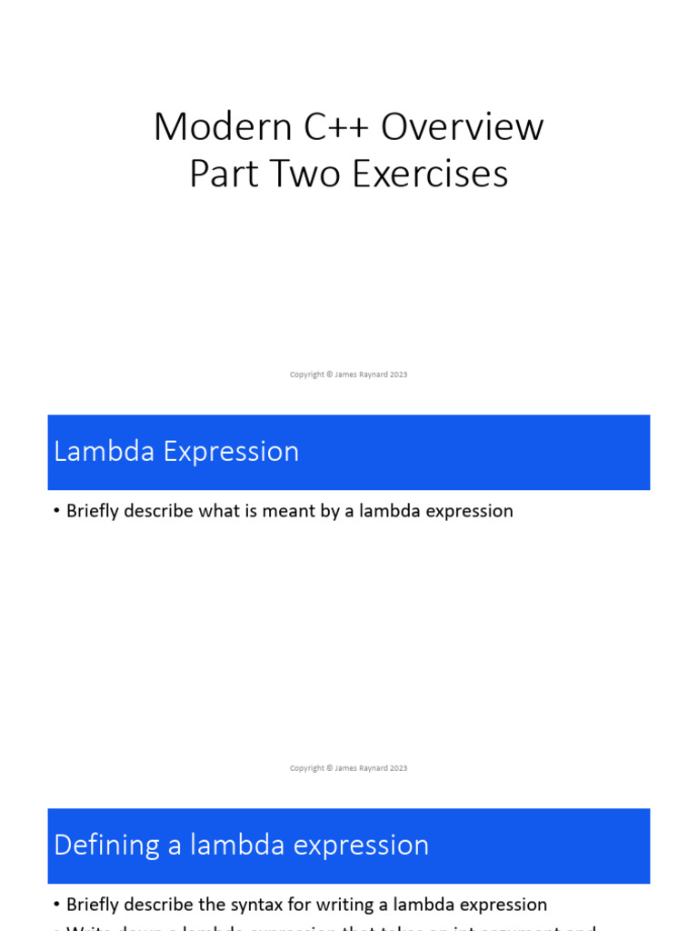 Modern C Overview Part Two Exercises | PDF