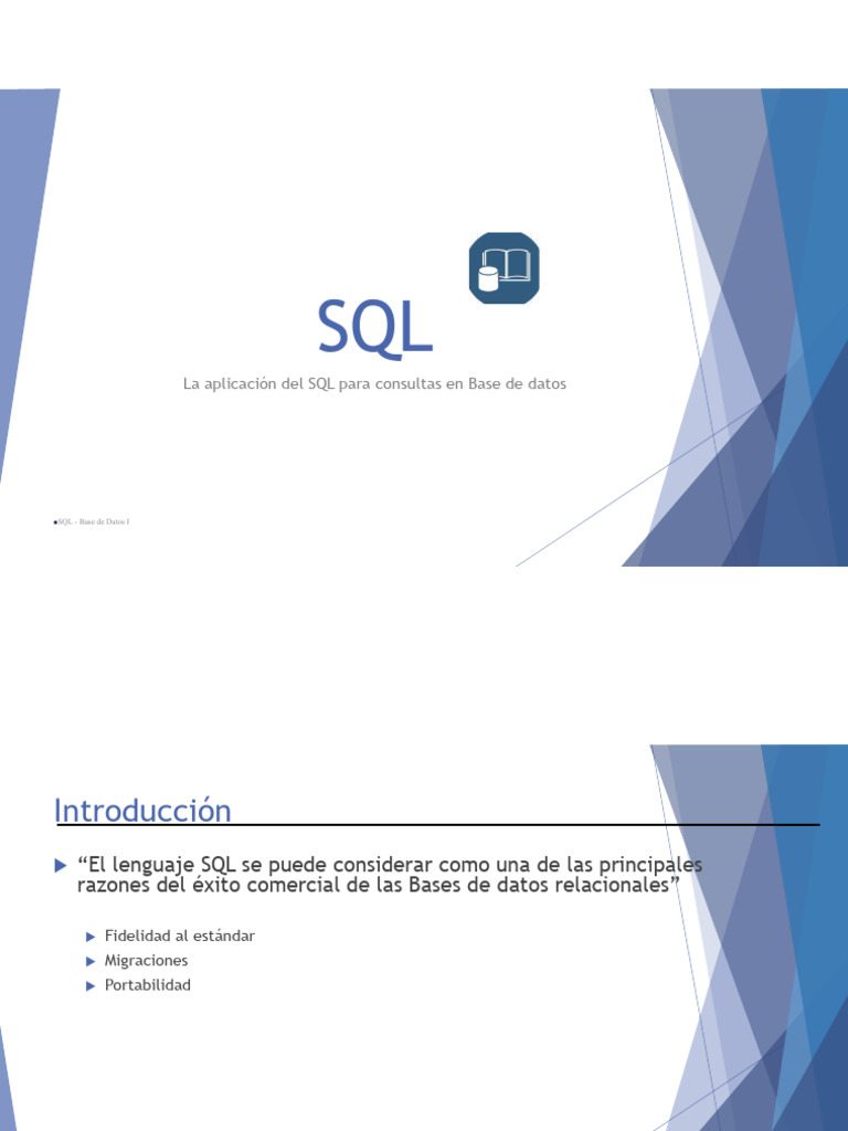 La Aplicación Del SQL para Consultas en Base de Datos | PDF | SQL ...