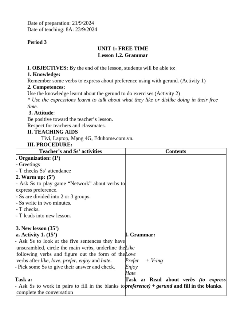 P3. Unit 1. Lesson 1.2 (E8) | PDF | Linguistic Typology | Human Communication