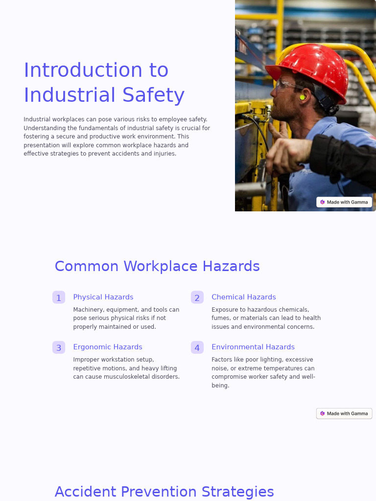 Introduction To Industrial Safety | PDF | Occupational Safety And ...