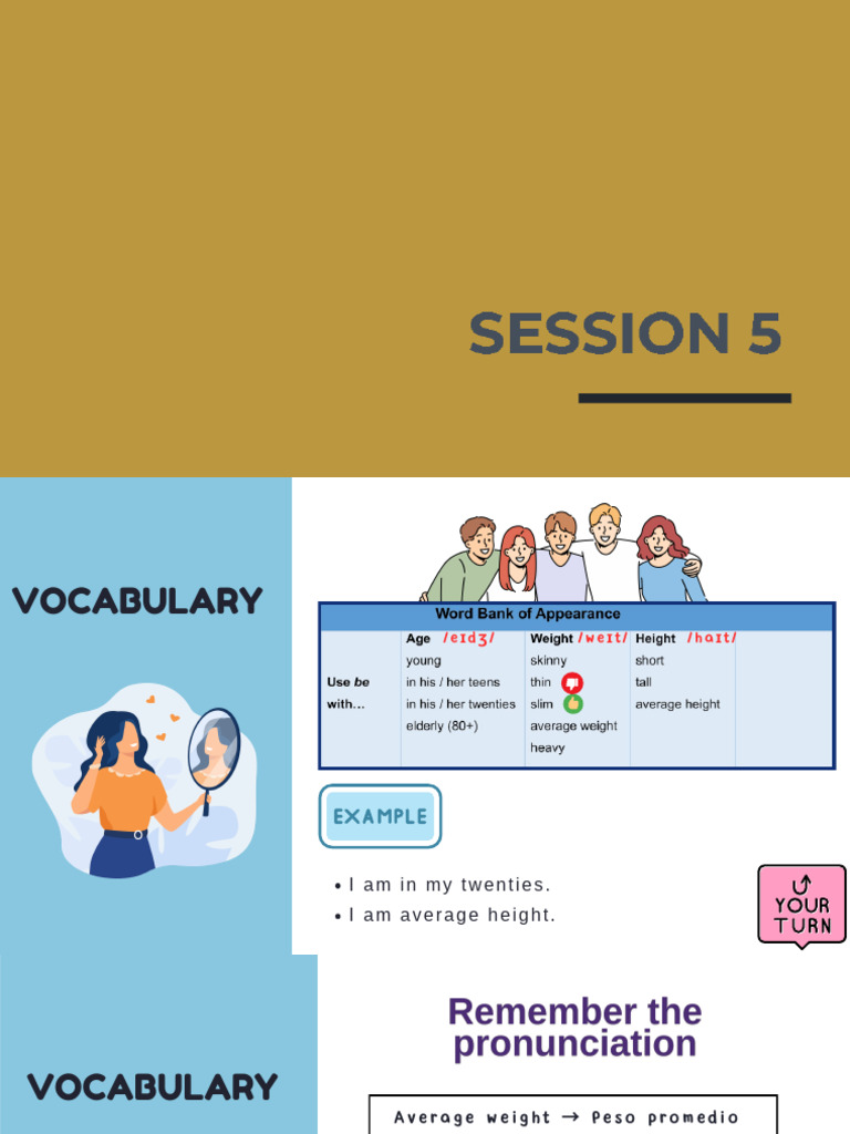 Voc. Appearance W Exercises | PDF