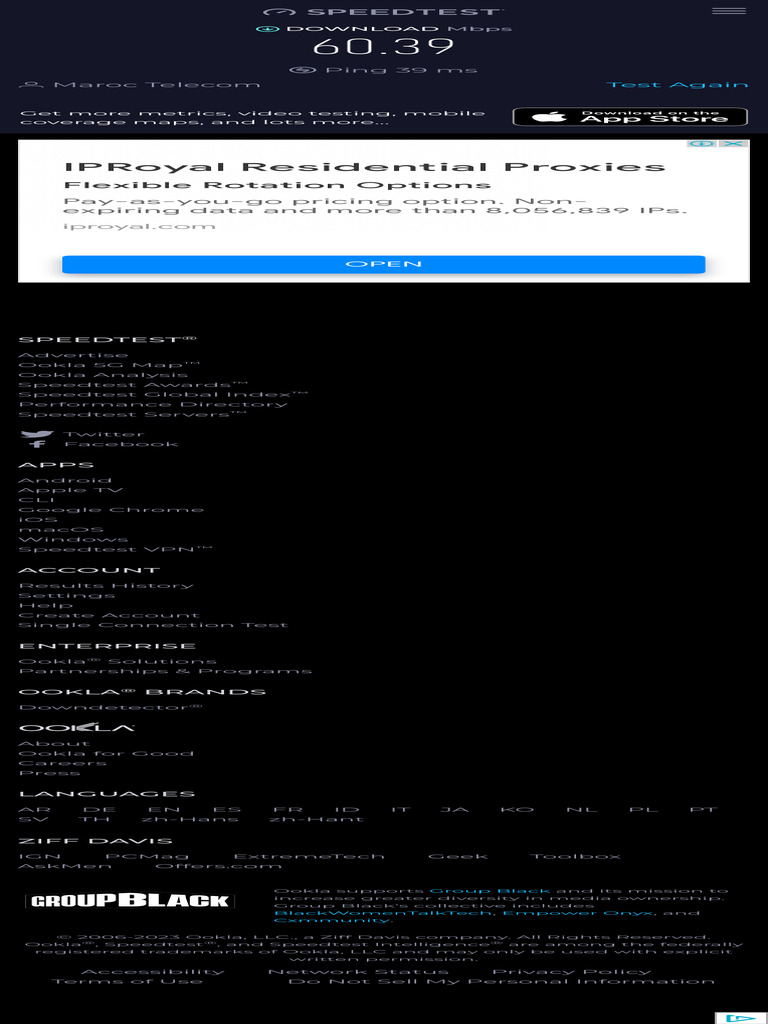 Speedtest by Ookla - The Global Broadband Speed Test | PDF | Computers