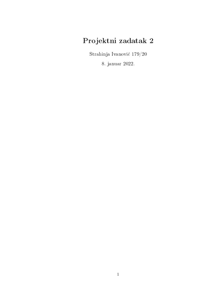 Projekat 2 | PDF