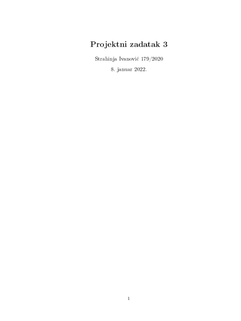 Projekat 3 | PDF