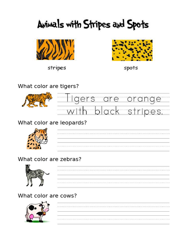 Animals Colours | PDF