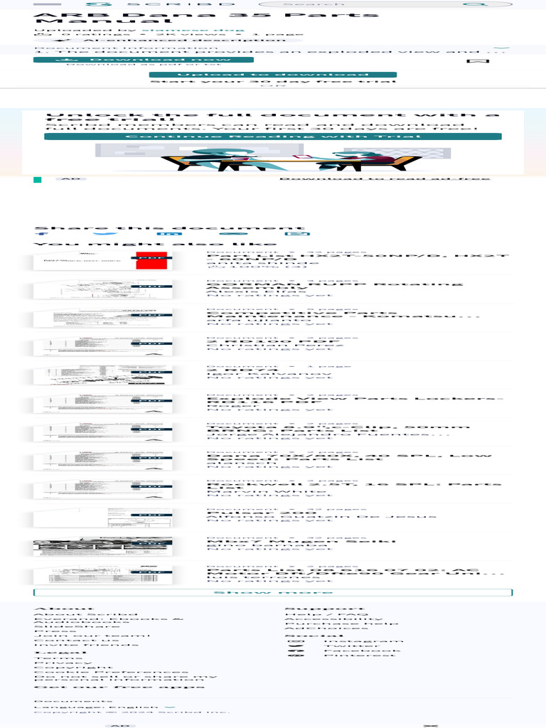 ARB Dana 35 Parts Manual PDF | PDF | Scribd | Gear