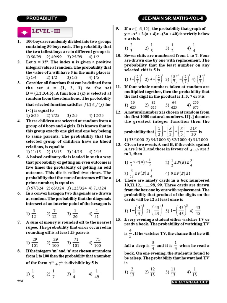 Xii - Maths - Chapter 11 - Probability (114-124) | PDF | Probability | Statistical Theory