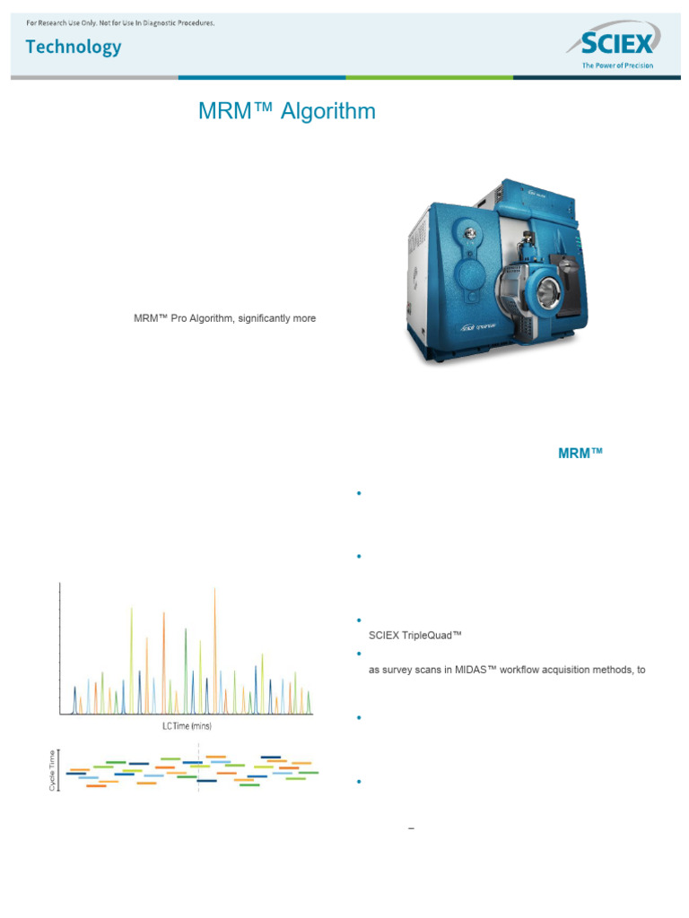 Scheduled MRM Pro Overview RUO MKT 02 8539 A | PDF | Chromatography ...