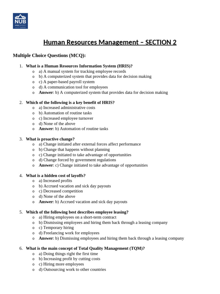 Human Resources Management - SECTION 2 | PDF | Layoff | Offshoring