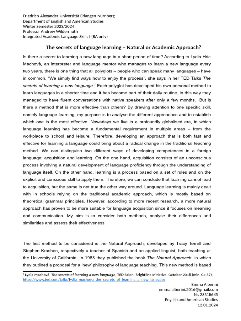 The Secrets of Language Learning | PDF | Language Acquisition | Vocabulary