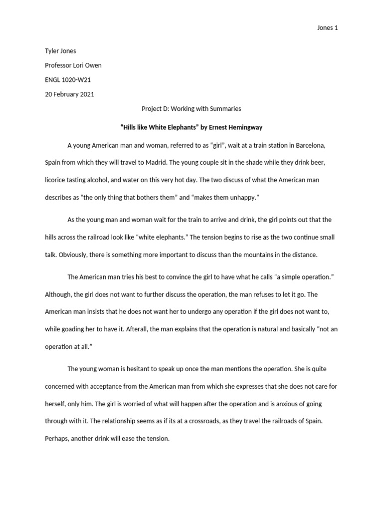 Project D - Summary | PDF