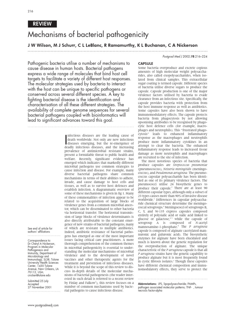 Bacterial Pathogenicity | PDF | Lipopolysaccharide | Bacteria
