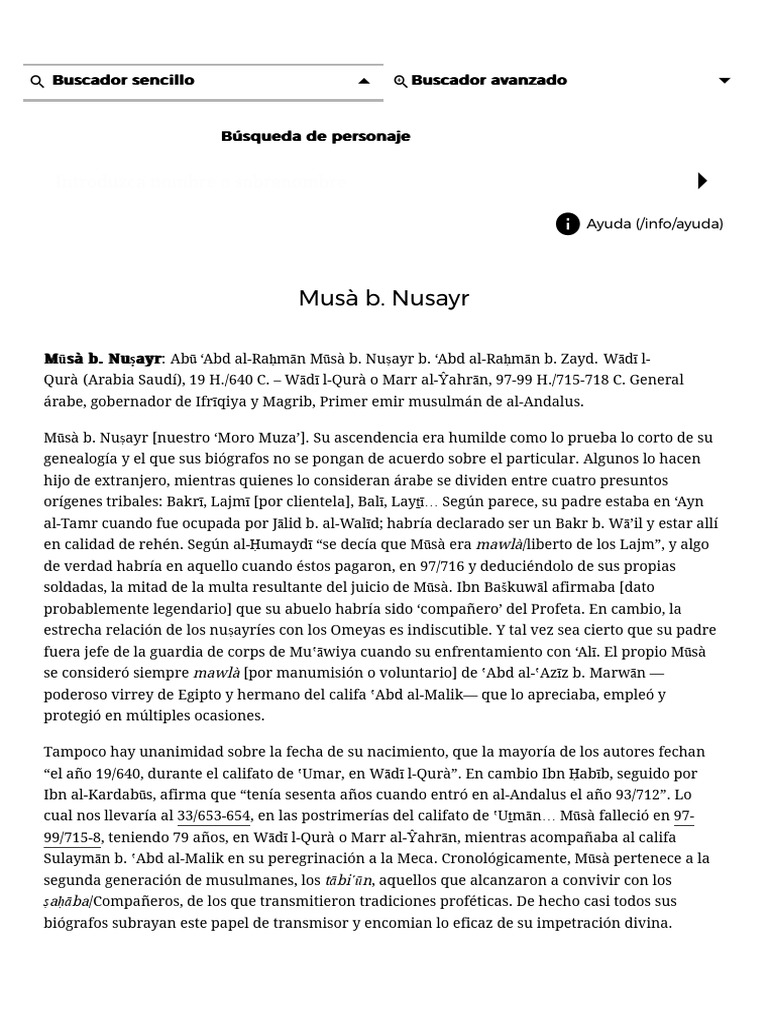 Mūsà b. Nuṣayr: Conquistador de Ifrīqiya y al-Andalus | PDF | Bereberes