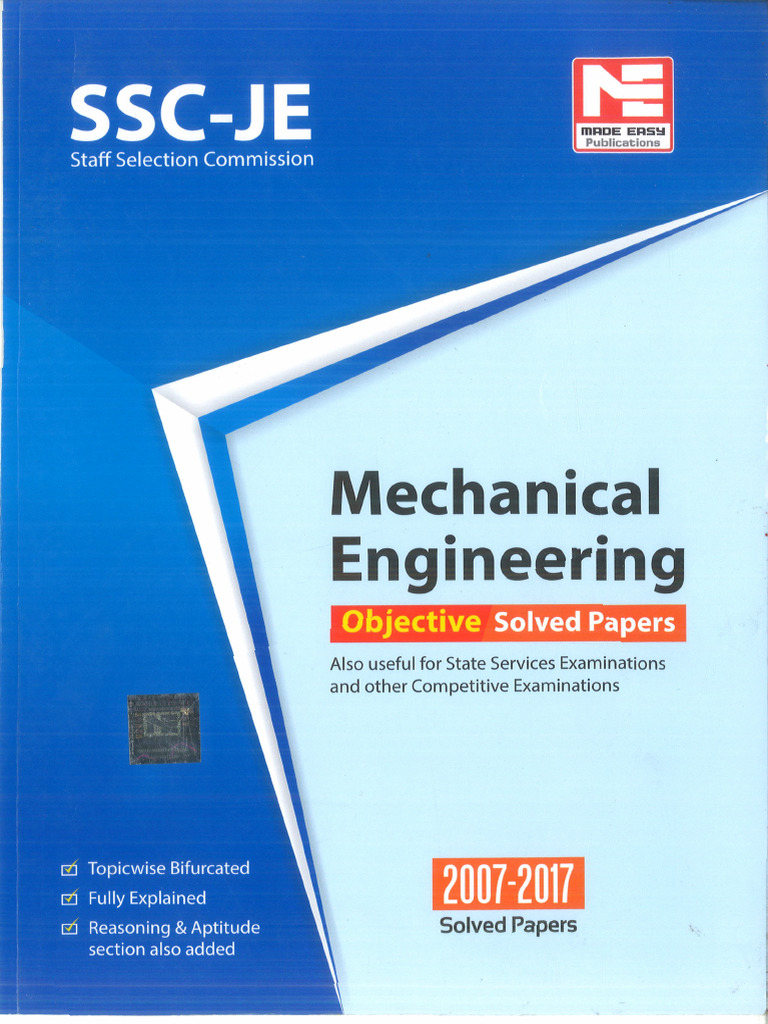 SSC JE (Objective) - Mechanical Engineering (MADE EASY Editorial Board) | PDF | Welding ...