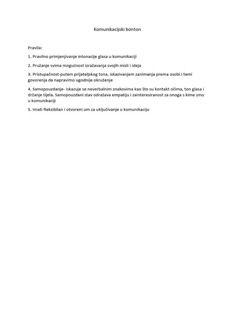 Komunikacijski Bonton | PDF